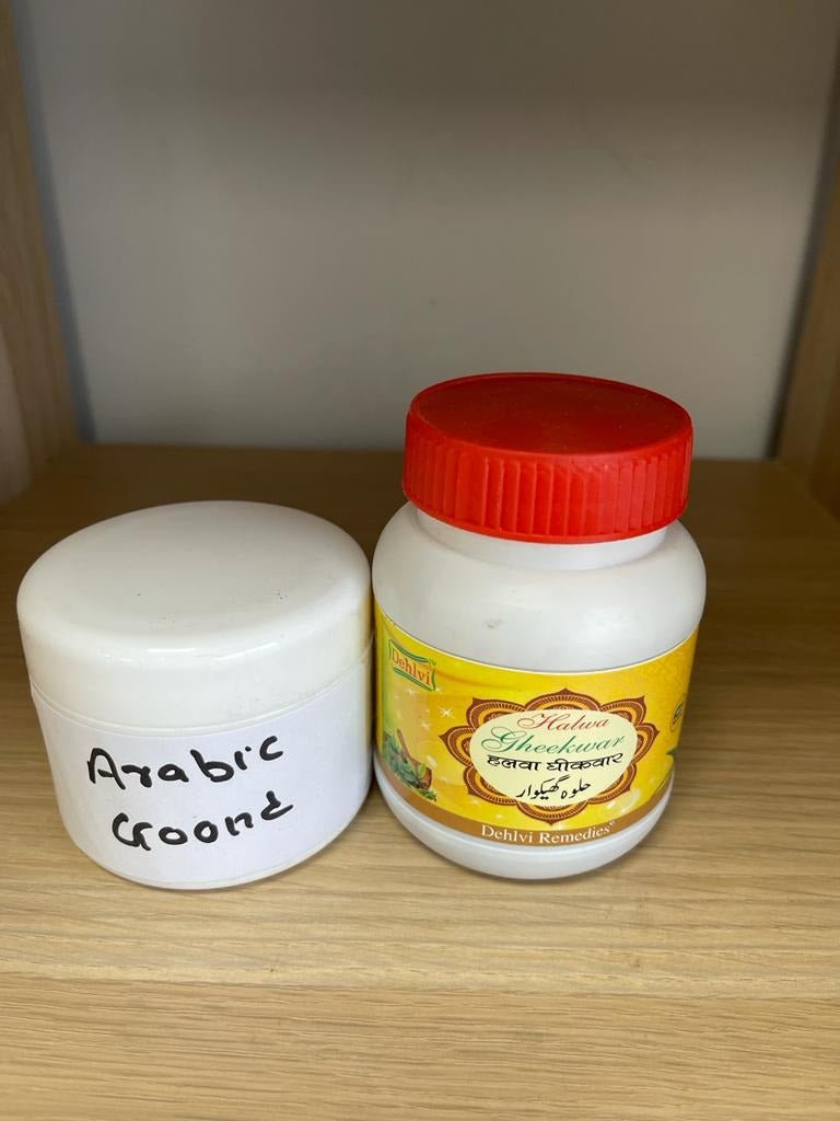 Delvik ARABIC GOOND & HALWA GHEEKWAR- 50GM Powder + 250GM Liquid ...